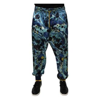 Dolce & Gabbana Jogginghose mit Marmorprint und Logo - - Trousers - Herren - Mehrfarbig - 2XL