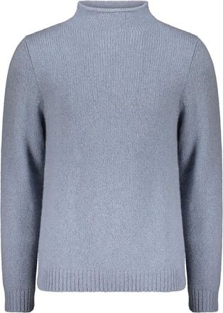 Fedeli Homme, Pulls, Bleu, Taille: L Long-sleeve Cashmere Turtleneck