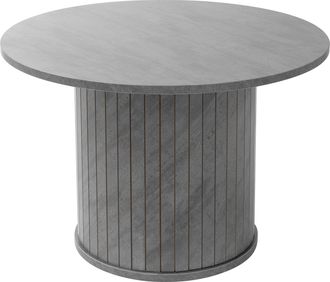ML Design ML-Design Couchtisch rund &Oslash;60 x 40 cm, Beton-Optik, Grau, Wohnzimmertisch mit &uuml;berstehender Tischplatte, Beistelltisch ideal f&uuml;r Wohnzimmer, Kaffeetis