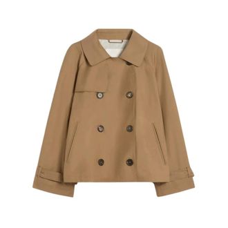 Max Mara The Cube Kurzer wasserdichter Twill-Gabardine - - Jackets - Damen - Braun - M