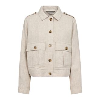 Part Two Femme, Vestes, Beige, Taille: 46 FR Veste &Eacute;l&eacute;gante Ch&ecirc;ne Fran&ccedil;ais M&eacute;lange