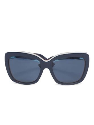 Dior lunettes de soleil 3985O Graphic F &agrave; monture papillon - Bleu