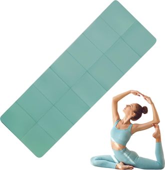 Generico Rutschfeste Yogamatte, rutschfest, f&uuml;r Yoga zu Hause, dick, faltbar, f&uuml;r Gymnastik und Stretching, Innen- und Au&szlig;enbereich, Wohnzimmer, Schlafzimmer, 