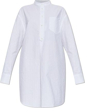 Ami Baumwollhemd Mit Logo - - Blouses & Shirts - Damen - Wei&szlig; - M