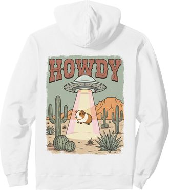 Image UFO Howdy Desert Guinea Pig Pullover Hoodie