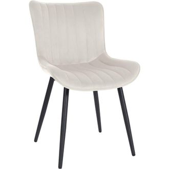 Clp Grande chaise cr&egrave;me, velours