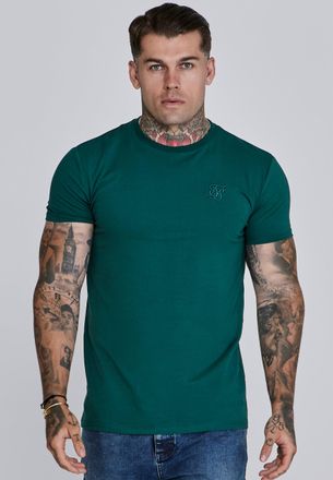 Siksilk Herren grünes Muscle Fit T-Shirt S
