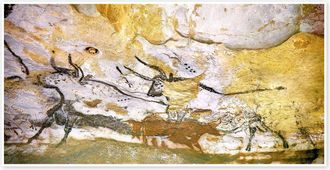 Posterlounge Höhle von Lascaux Poster 40 x 20 cm Wandbilder Wanddeko