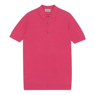 John Smedley Polo Roth - - Tops - Herren - Rosa - L