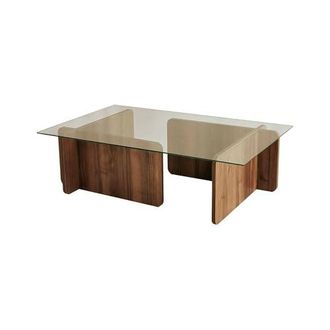 Dmora Couchtisch Asellus 105x65x40h cm Braun mit Magazinhalter