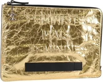 Chanel Pre-owned Cuir sacs-chanel - Femme - Pre-owned - Jaune - Taille: ONE Size