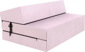 FDM Chauffeuse convertible moderne Rose pâle 14 cm x 121 cm x 204 cm - Fabrication Européenne