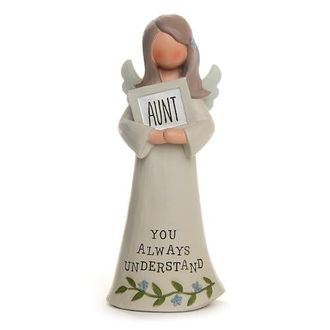 Blossom Bucket Feder & Anmut Engel Figur Auntie You Always Understand Schutzengel Geschenk