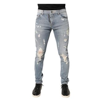 Dolce & Gabbana Distressed Skinny Denim Jeans - - Jeans - Herren - Blau - L