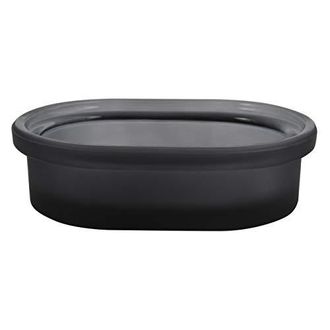 Spirella Seifenschale Glas dekorative Badausstattung Seifenablage Yoko Ma&szlig;e: 13,3 x 9,8 x 4 cm - Grau