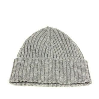 KANGRA Homme, Accessoires, Gris, Taille: ONE Size Bonnet c&ocirc;tel&eacute; en cachemire