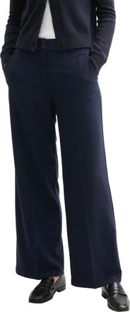 Tom Tailor Damen Lea Wide Leg Hose mit Bügelfalte, 10668 - Sky Captain Blue, 32/30
