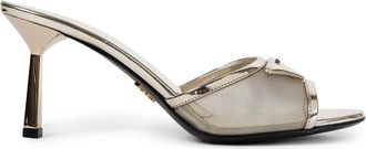 Prada Metallic Leather Mesh Mules