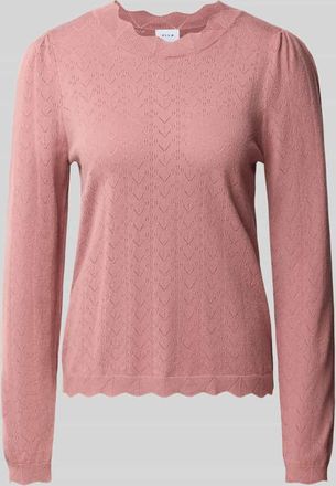 Vila Regular Fit Strickpullover aus Viskose-Mix Modell femi