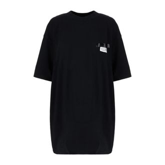 Maison Margiela Baumwoll-Jersey-T-Shirt - - Tops - Damen - Schwarzk - 2XS
