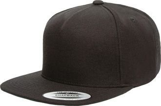 Flexfit Unisex Cap Premium 5-Panel Snapback Cap Black/Black one Size