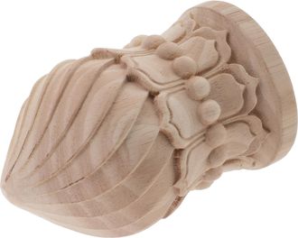 BESPORTBLE Massive Holz Treppenaufs&auml;tze Zaunpfostenkappen Geschnitzte Vintage Dekoration 10x16cm Naturbelassen f&uuml;r Selbstgemacht M&ouml;bel und Gel&auml;nder