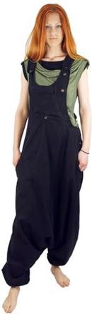 Guru Shop Guru-Boutique, Salopette Pantalon Sarouel Pantalon Sarouel Pantalon Sarouel Pantalon Sarouel, Noir, Ducoton, Size:L (42), Pantalon de Harem Pantalon S