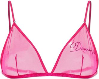 Dsquared2 Femme, Sous-v&ecirc;tements, Rose, Taille: 40 FR Soutien-gorge avec Logo &agrave; Sequins