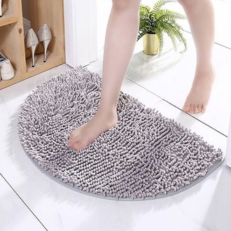 Generic Badematte rutschfest,80X50cm Badteppiche Halbrund ultraweich Badezimmerteppiche Badteppich f&uuml;r Badezimmer Dusche Badewanne Teppiche Waschbar Badvorleg