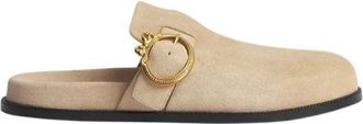 Dior Mule &agrave; boucle M&eacute;daillon - Femme - Chaussures - Beige - Taille: 38 1/2 EU