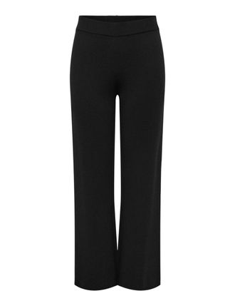 Only Damen ONLANNY JQ Pants KNT Hose, Black, Small