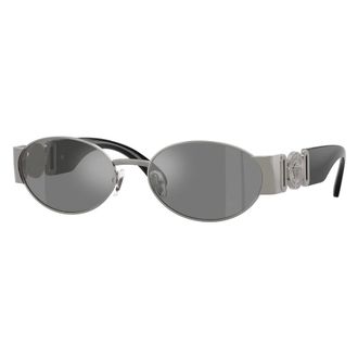 Versace Lunettes de soleil ovales Ve2299 - Homme - Accessoires - Gris - Taille: 56 MM