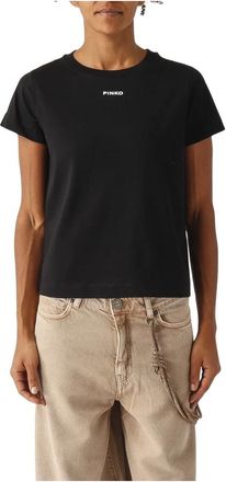 Pinko Pinko, Femme, Tops, Noir, Taille: 40 FR Basico T-shirt
