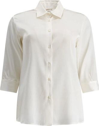 F.it Femme, Blouses et Chemises, Blanc, Taille: 40 FR Chemise &agrave; Col Ouvert