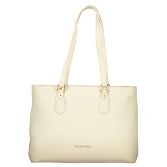 Mario Valentino Mario Valentino Beige Polyurethan Damen Schultertasche mit Innenfach