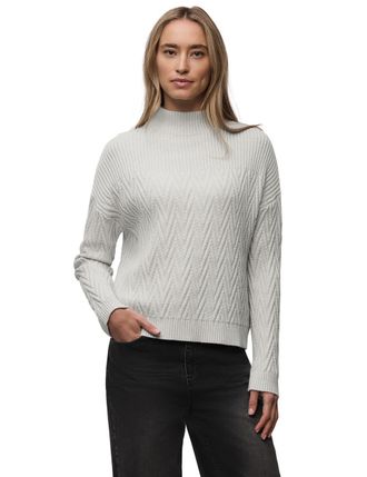 Street One Pullover mit Strukturmix Pelican Grey Mel. 40