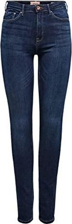 Only Onlpaola Lola Hw SK DNM Azgz878 Jean Skinny, Bleu foncé Denim, L / 32L Femme