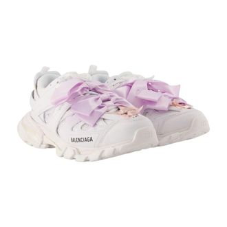 Balenciaga Womens Track Trainers - Balenciaga Synthetic White-Pink Shoes Flat-Shoes