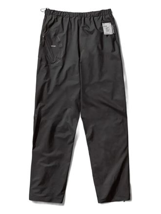 SATISFY pantalon élastiqué à patch logo - Noir