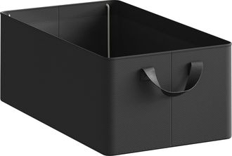 Woltu Aufbewahrungsbox 1 Stück, aus Polyesterstoff, für Schlafzimmer, Arbeitszimmer, Wohnzimmer, Organizer Box mit Griffen, für Kleidung Spielzeug, faltbar,