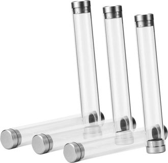 Angoily Transparente Stiftebox 6 St&uuml;ck Acryl Stiftbeh&auml;lter Mit Deckel Einzelner Stifthalter F&uuml;r Kugelschreiber Bleistifte Pr&auml;sentations Und Geschenkbox F&uuml;r Sc