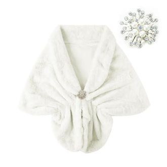 Generic Châle élégant en synthétique pour femme adapté aux fêtes et à lhiver - accessoire polyvalent pour mariage et mariée pièce indispensable pour toute ten