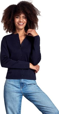 Armor Lux Damen Cardigan aus Wolle und Acryl Strickjacke, Rich Navy, XS