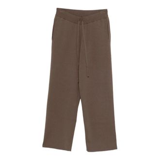 Entire studios 2096 Straight Leg Knit Pant - - Trousers - Damen - Braun - S