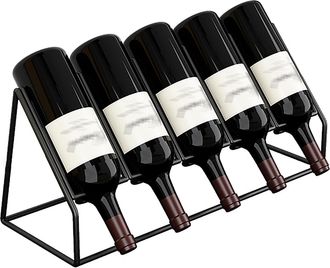 Generic Weinregal Metall, Weinflaschenhalter, Abgewinkeltes Design, Robust und Langlebig, Einfach und Stilvoll, Geeignet für Die Küche zu Hause, Das Wohnzimme