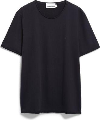 Armedangels Herren T-Shirt aus Bio-Baumwolle JAAMES Brushed Regular Fit Black