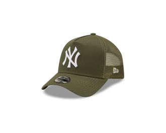 New Era New York Yankees MLB Tonal Mesh Olive 9Forty Kids A-Frame Adjustable Trucker Cap - Youth