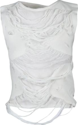 Maison Margiela Femme, Tops, Blanc, Taille: 40 FR Maison Margiela top