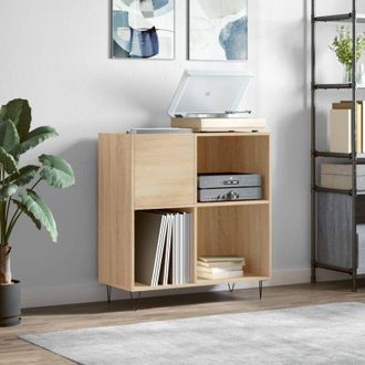vidaXL Armoire &agrave; disques ch&ecirc;ne sonoma 84,5x38x89 cm bois ding&eacute;nierie