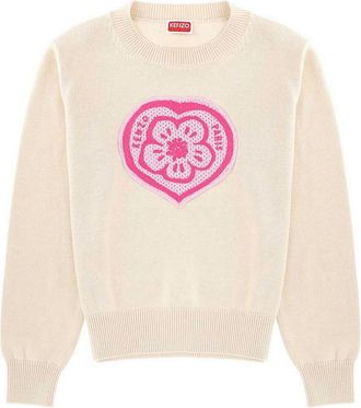 Kenzo Rundhalspullover - Hellrosa